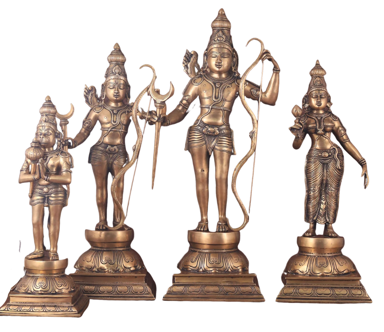 26" Pure Brass Ram Darbar Set | Premium Temple Grade Murti
